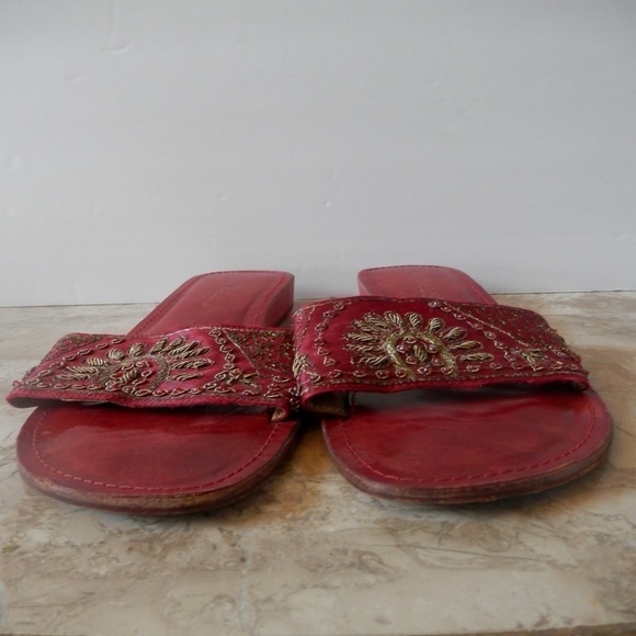 rebels | Shoes | Rebels Red Wedge Slip On Sandals | Poshmark